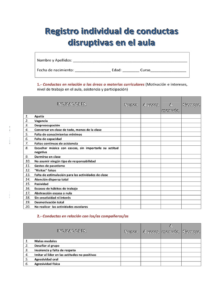Tablas conductAS | PDF