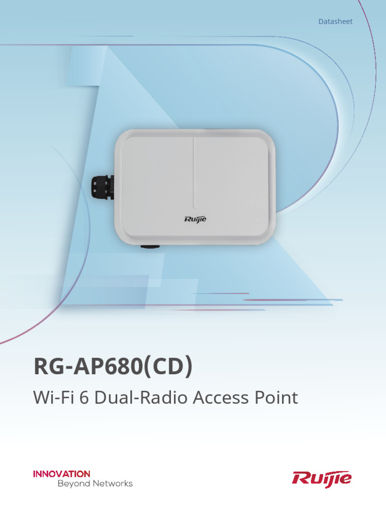 RG-AP680 (CD) Wi-Fi 6 Dual-Radio Outdoor Access Point Datasheet - For ...
