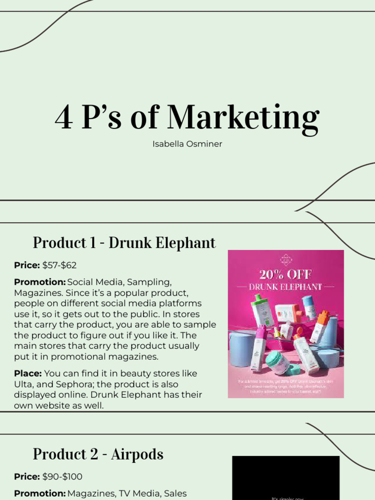 4 Ps of Marketing - Isabella Osminer | PDF