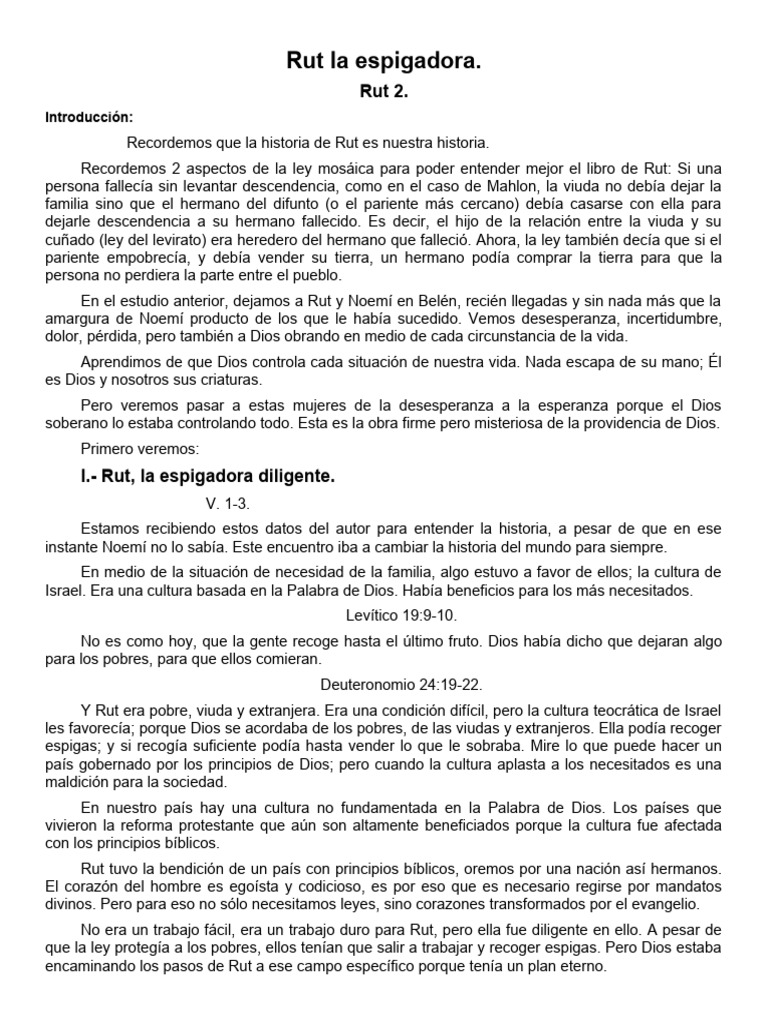 Rut La Espigadora | PDF | Bendición | Dios