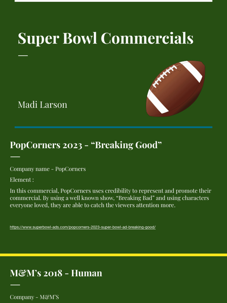 Memorable Super Bowl Commercials Analysis | PDF
