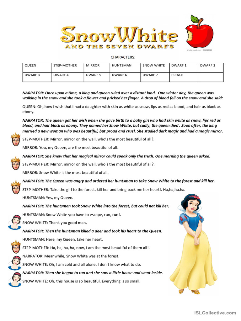 Snow White Short Play | PDF | Snow White | Dwarf (Dungeons & Dragons)