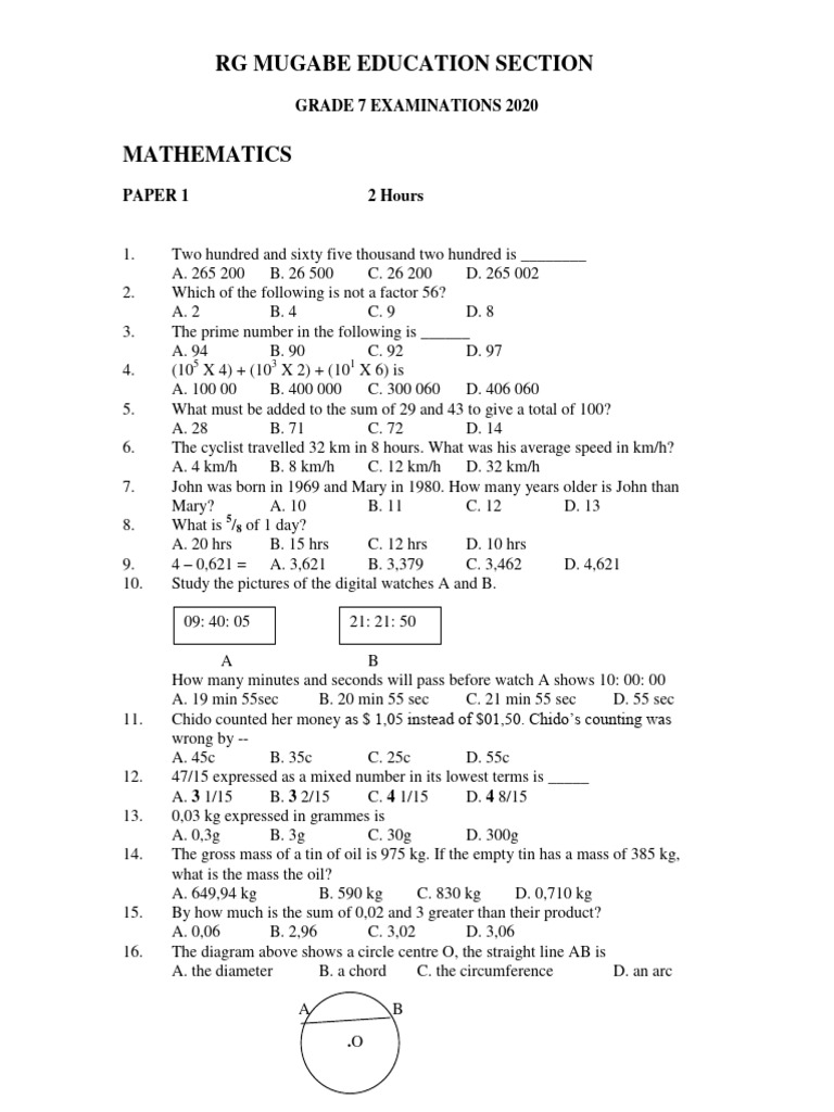 Maths 1 Grade 7 PP 9 A | PDF | Triangle | Geometric Shapes