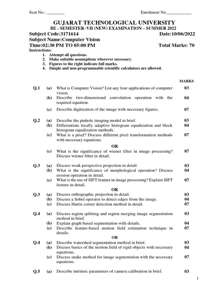 Be Summer 2022 | PDF | Image Segmentation | Computer Vision