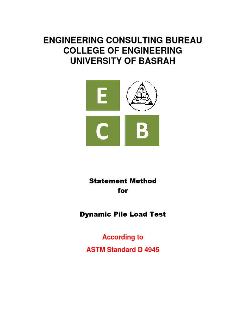Statement Method For PDA Test | PDF | Deep Foundation | Force