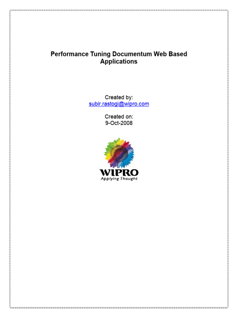 Performance Tuning Documentum Web Based Applications - EMC ... | PDF ...
