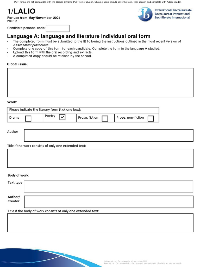 IO Form | PDF | Foreign Language Studies