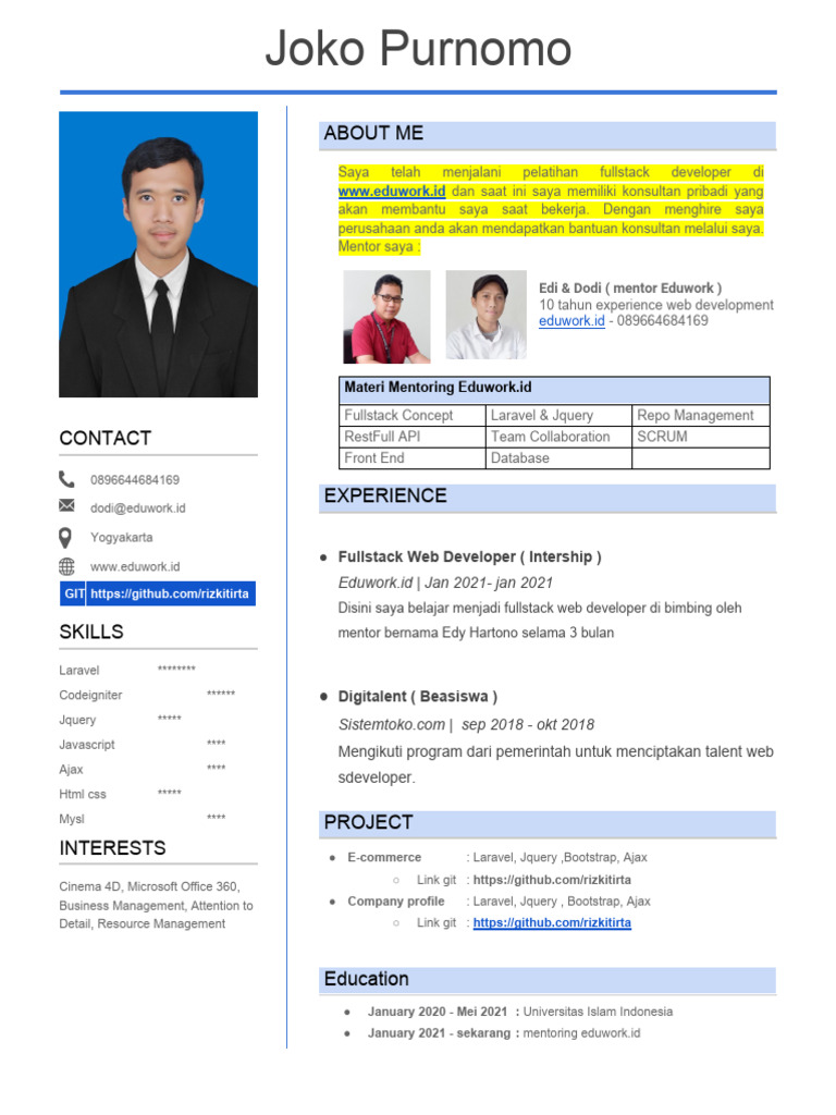 CV Programmer | PDF
