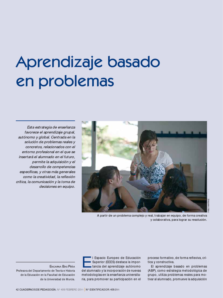 Aprendizaje Basado en Problemas | PDF | Aprendizaje | Maestros