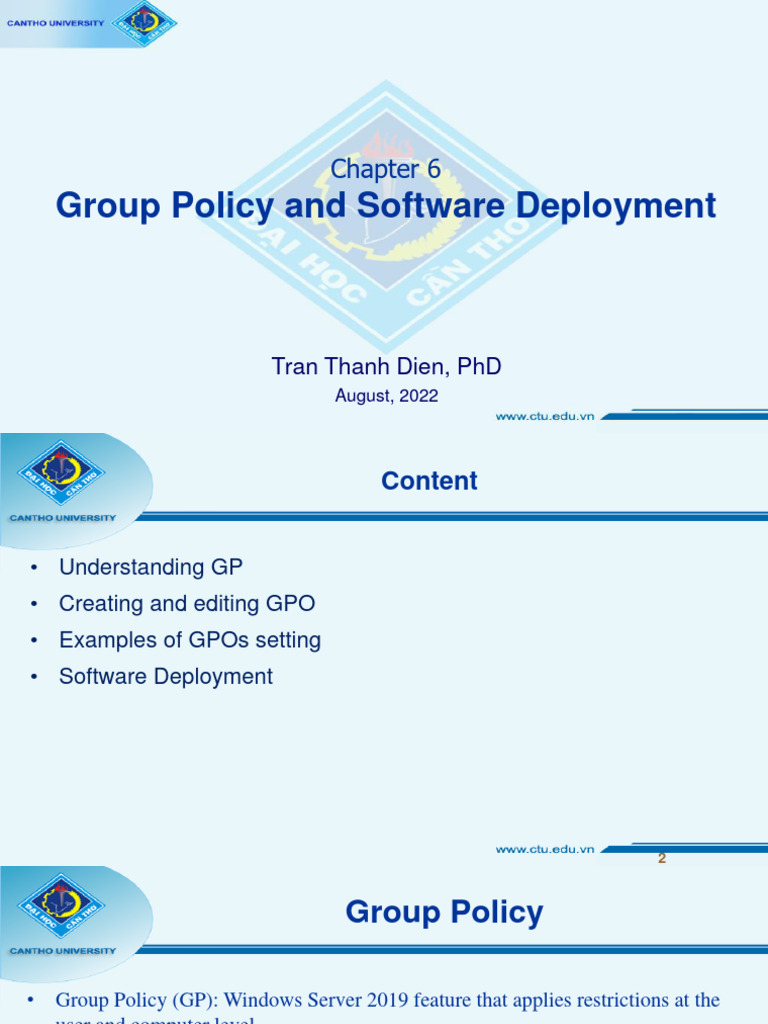 Chapter 6 - Group Policy | PDF | Group Policy | Computer Architecture