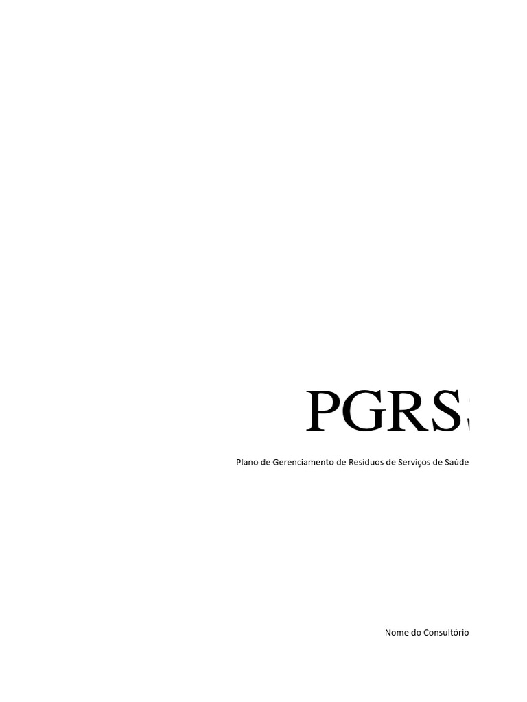 PGRSS: Armazenamento de Resíduos Odontológicos | PDF | Desperdício