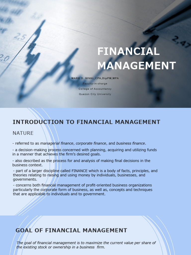 Financial Management Ch1 | PDF | Financial Capital | Investing