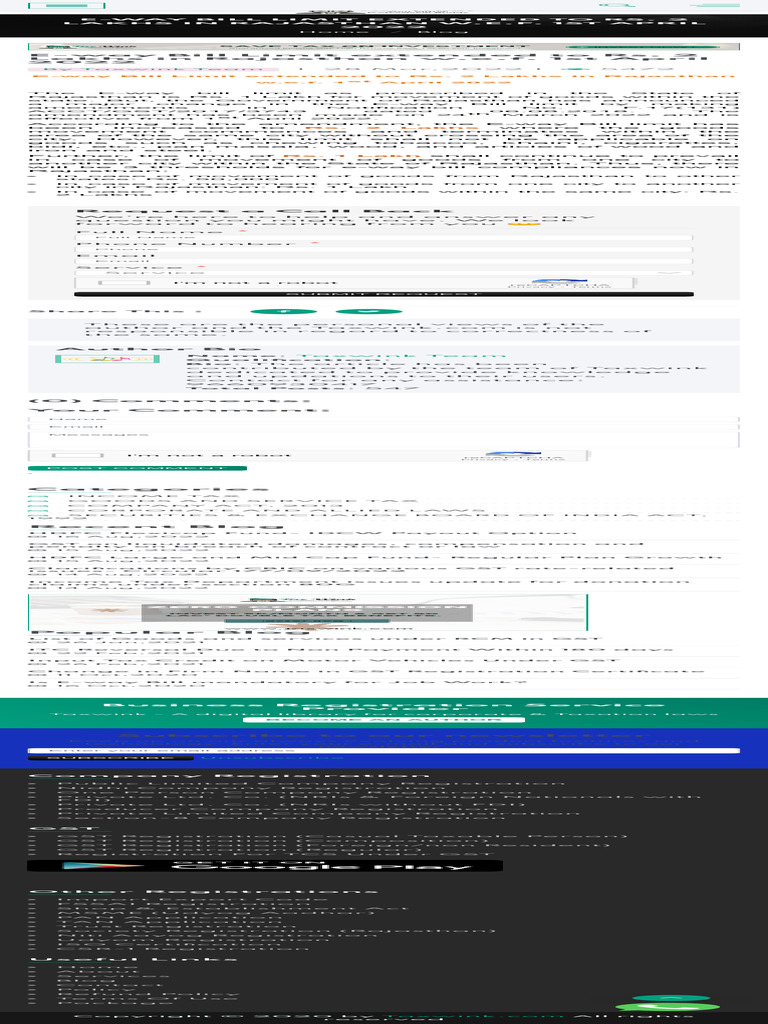 E-Way Bill Limit Extended To Rs. 2 Lakhs in Rajas | PDF | Economies ...