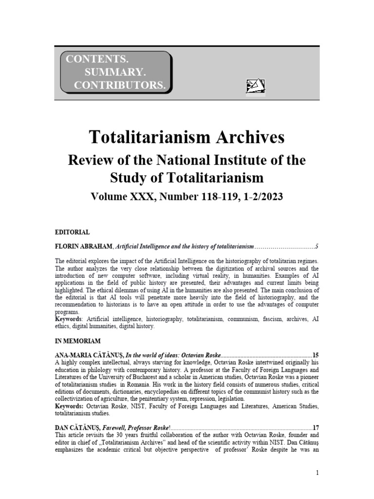 AI's Role in Totalitarian History | PDF | Soviet Union | World Politics