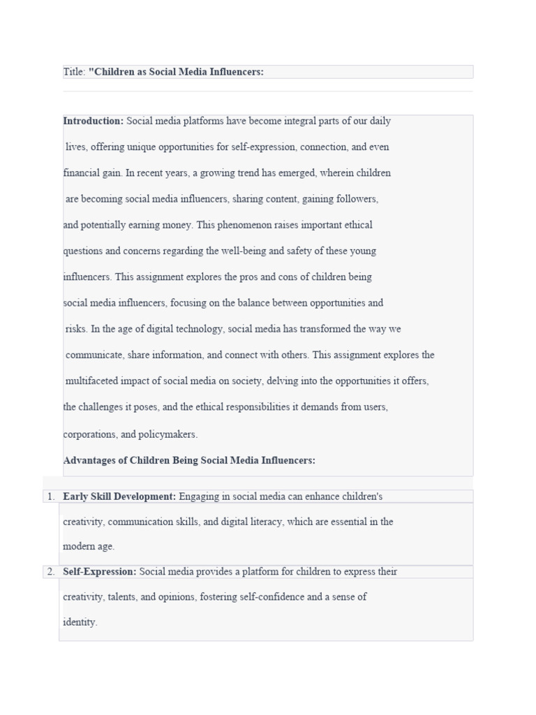 Social Media Influencer | PDF | Popular Culture & Media Studies ...