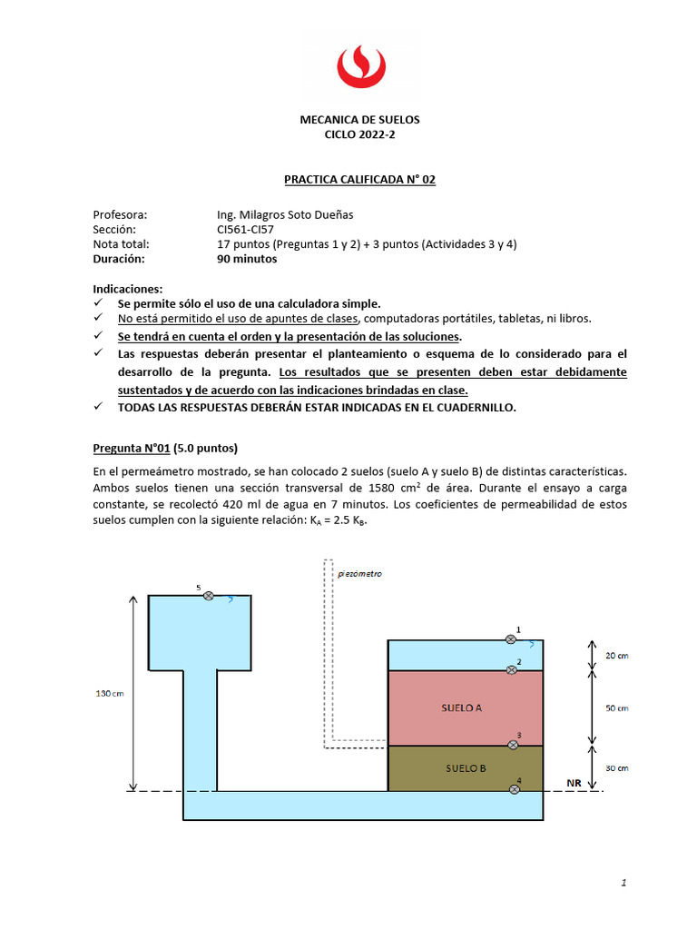 Práctica N°2 (2022-2) MSD CI57 | PDF | Fundación (Ingeniería) | Física ...