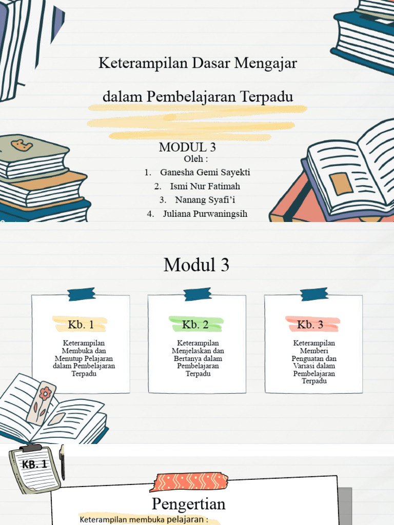Presentasi Modul 3 Pembelajaran Terpadu Di SD | PDF