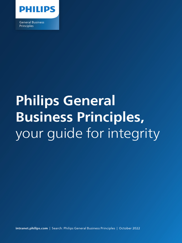 General-Business-Principles of Philips | PDF | Insider Trading | Trade ...