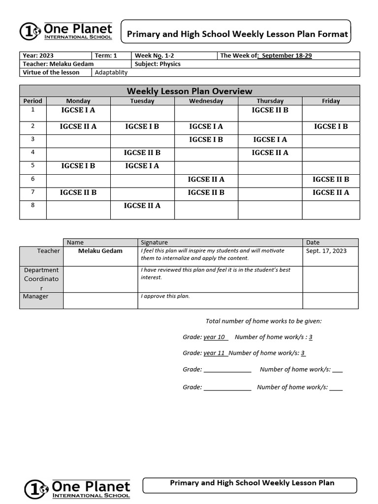 Physics Weekly Lesson Plan Year 10 | Download Free PDF | Inquiry Based Learning | Measurement