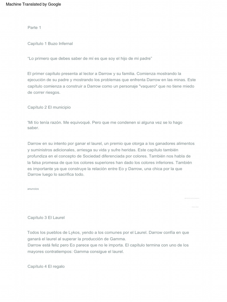 Red Rising Summary 2 | PDF