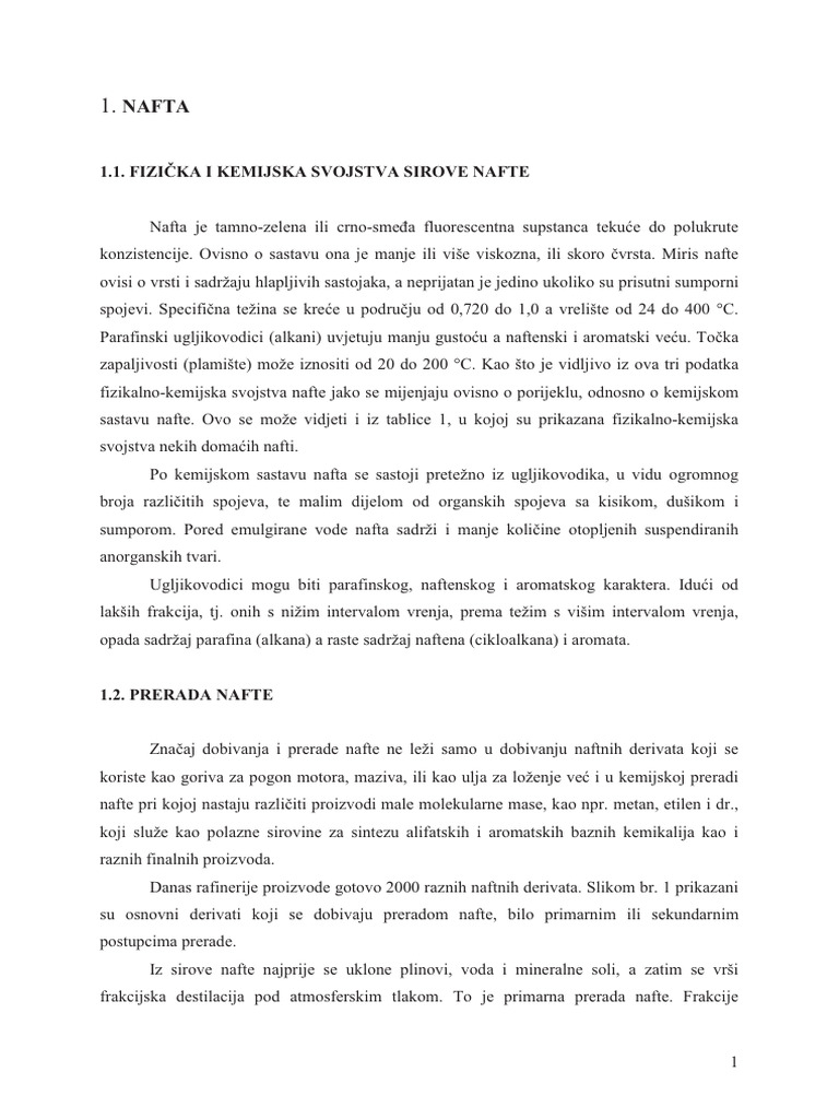 Predavanje 2a - Nafta I Proizvodi Prerade Nafte | PDF