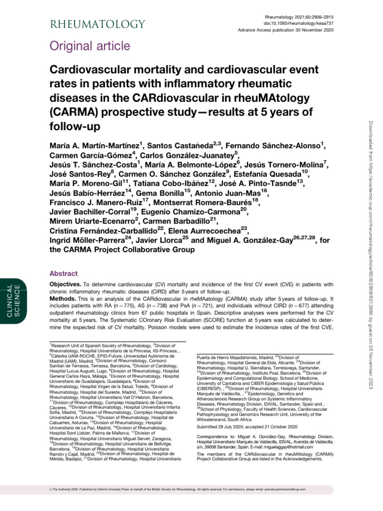 Cardiovascular Mortality and Cardiovascular Event | PDF | Coronary ...