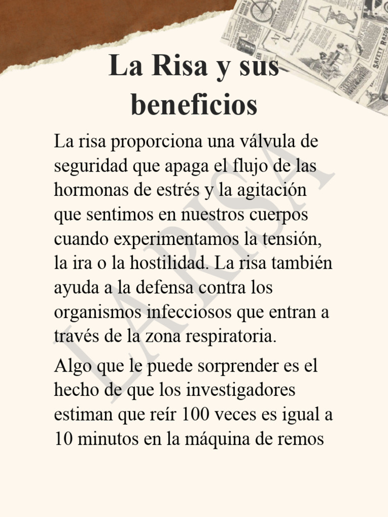 La Risa y Sus Beneficios | PDF | La risa | Masaje