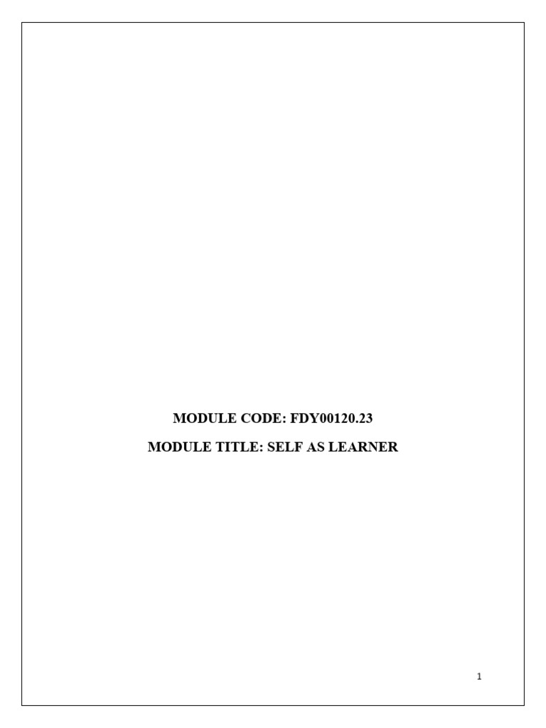 Self As Learner | PDF | Learning | Constructivism (Philosophy Of Education)