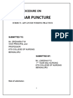 Lumbar Puncture | PDF | Cerebrospinal Fluid | Nervous System