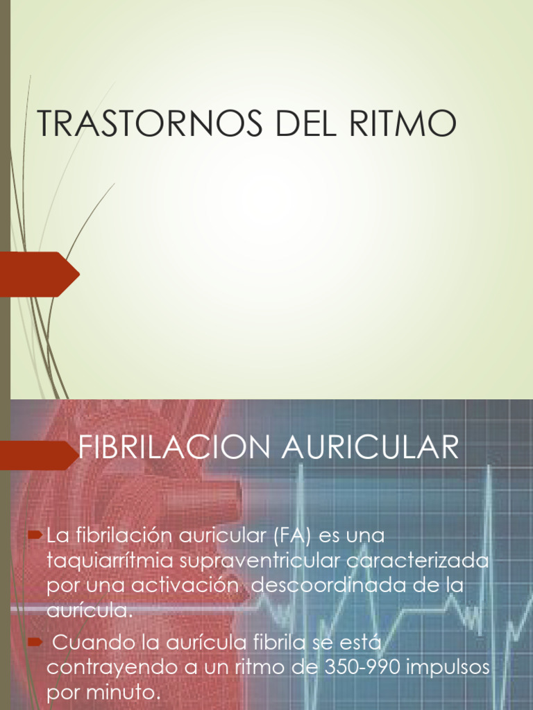 Trastornos Del Ritmo 1 | PDF | Electrocardiografia | Corazón