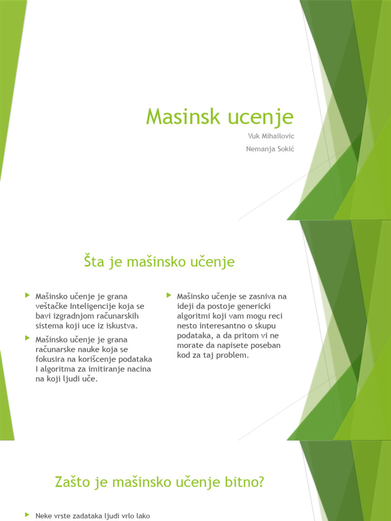 Masinsko Ucenje | PDF