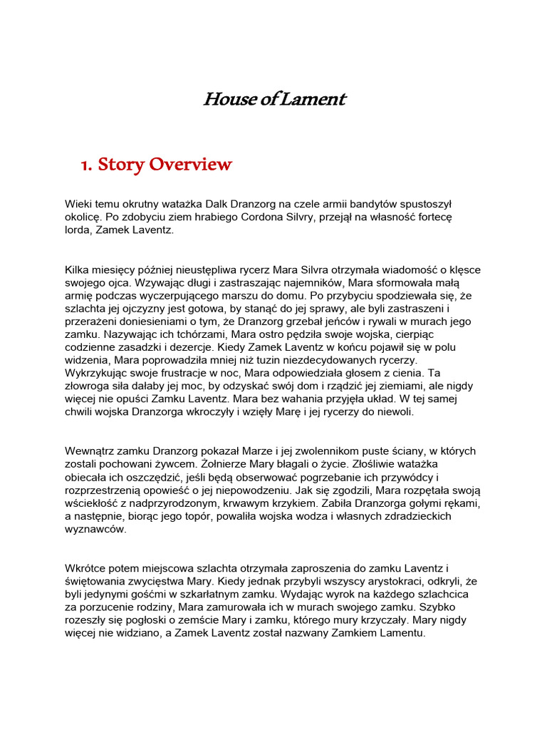 House of Lament | PDF