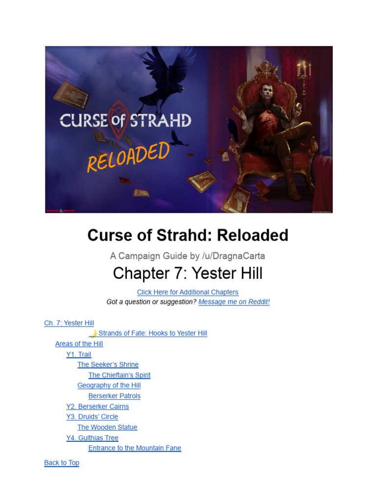 Curse of Strahd - Reloaded - Yester Hill | PDF | Trees | Druid
