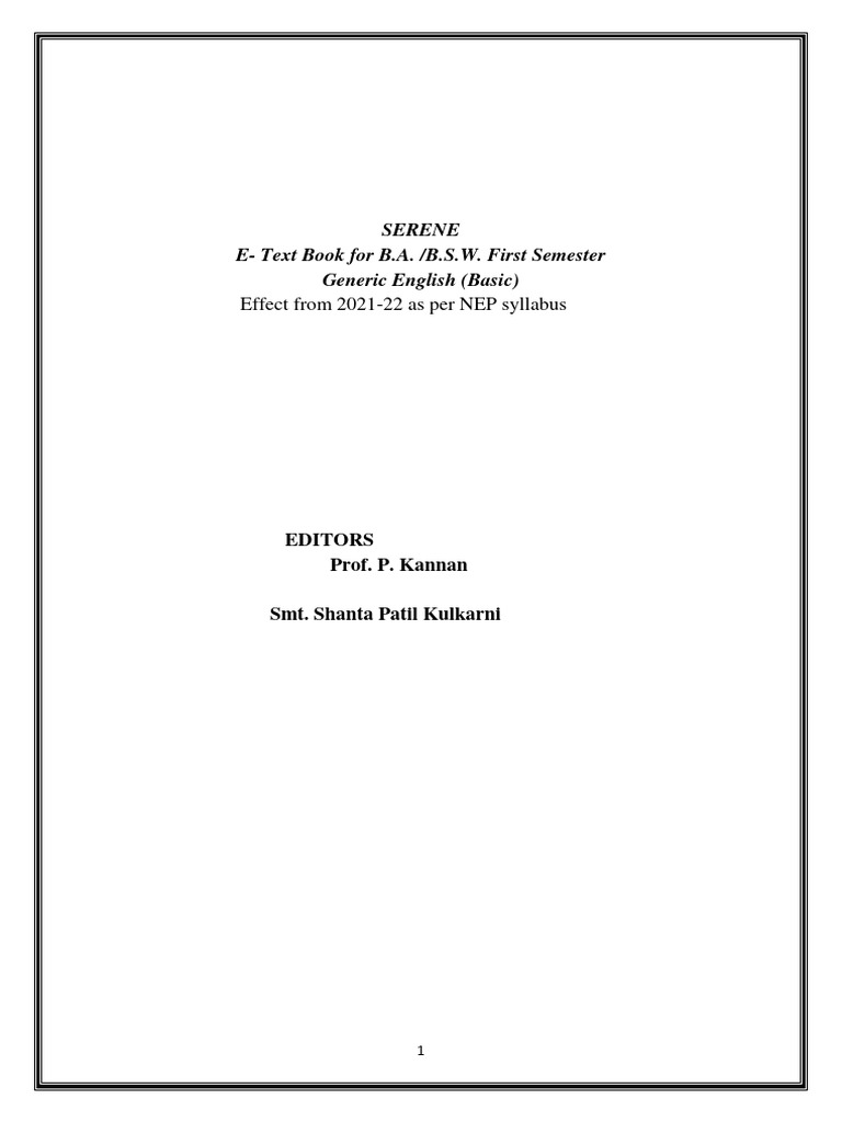 Text Book For B.A BSW 1st Sem English | PDF | Combustion | Air Pollution