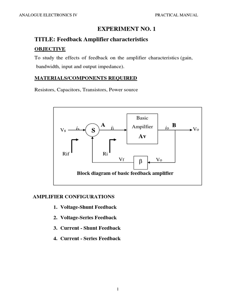 Electronics Lab Manual | PDF | Electronic Oscillator | Amplifier
