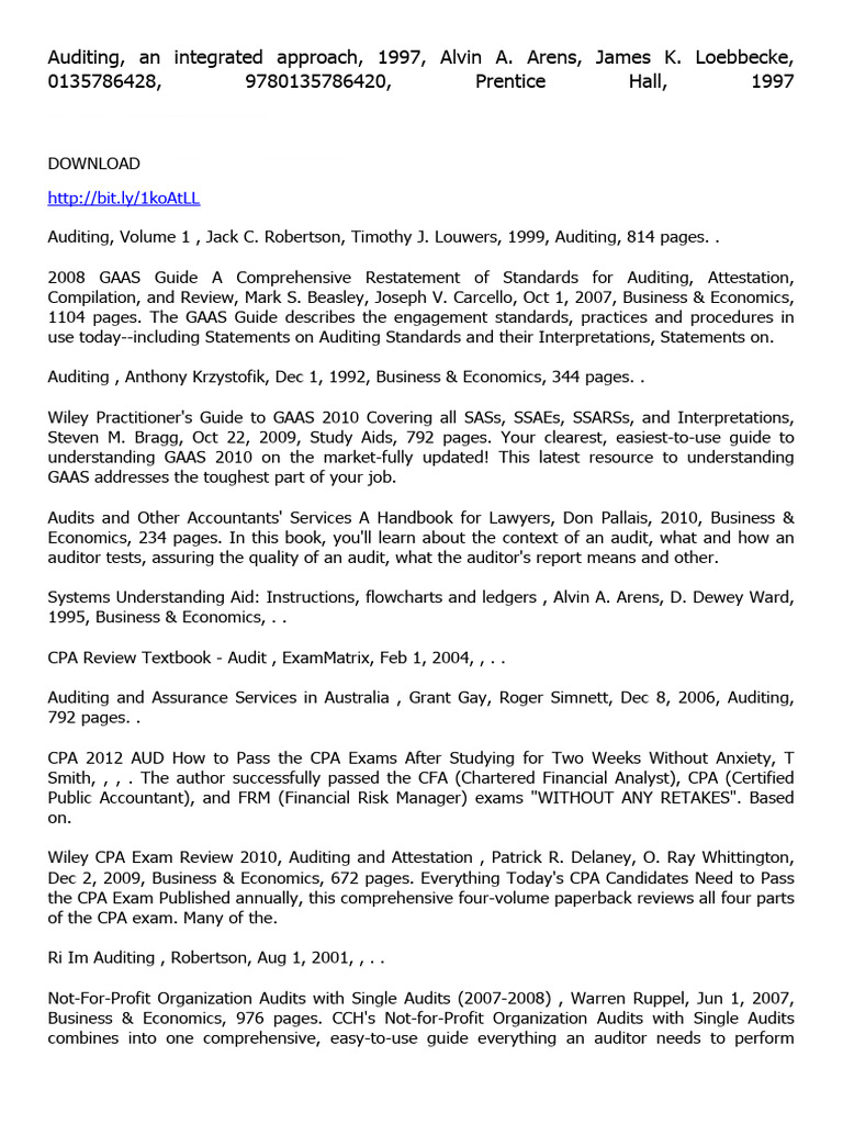 Auditing An Integrated Approach | PDF | Certified Public Accountant ...