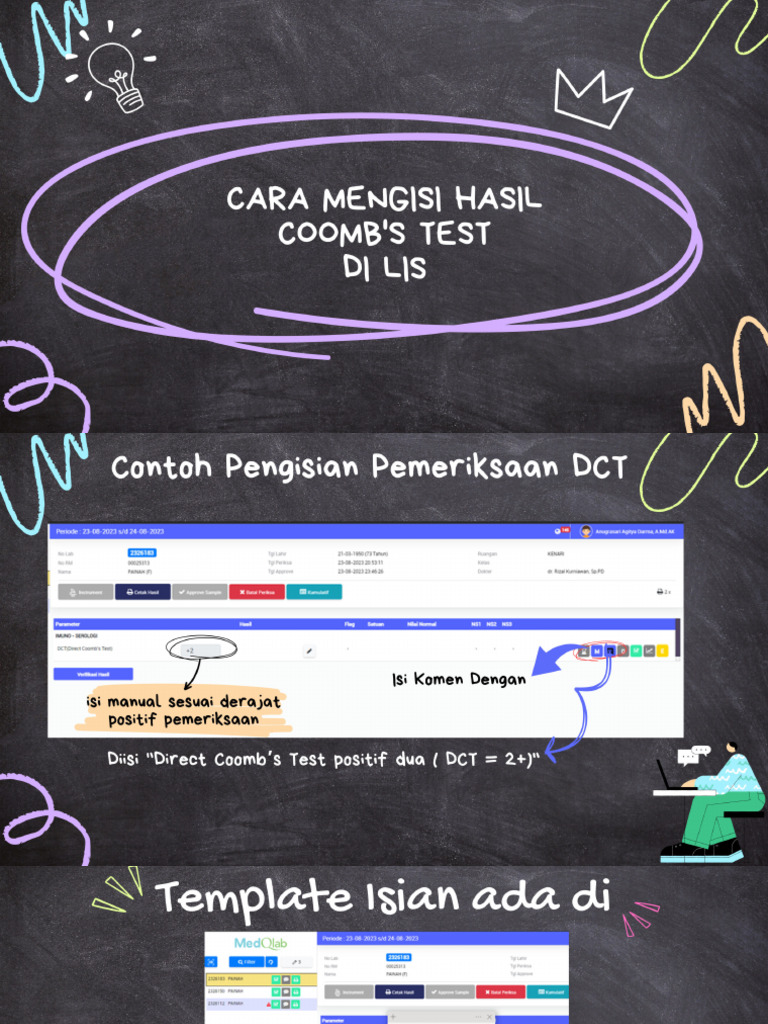 Cara Pengisian Hasil Coomb's Test Pada LIS | PDF