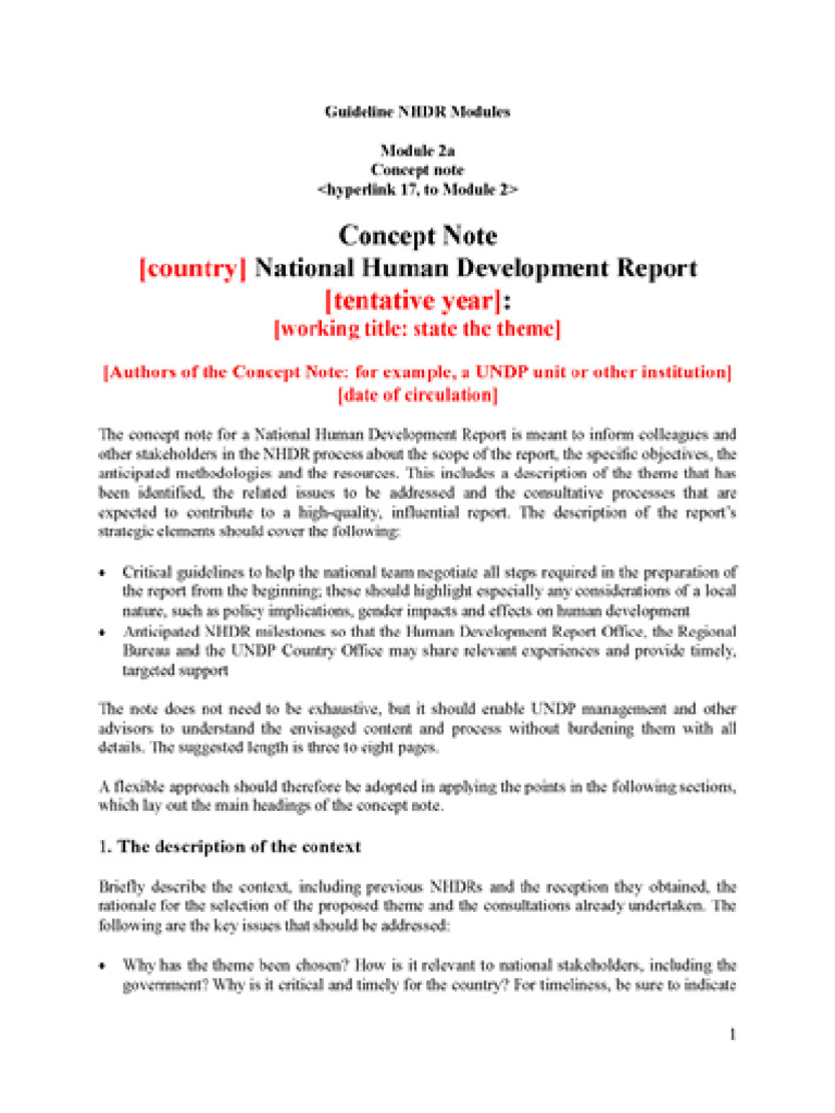 Concept Note Sample | PDF