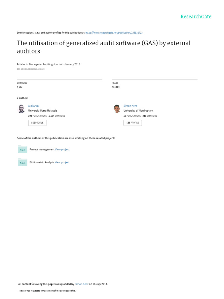 The Utilisation of Generalized Audit Software (GAS) by External ...