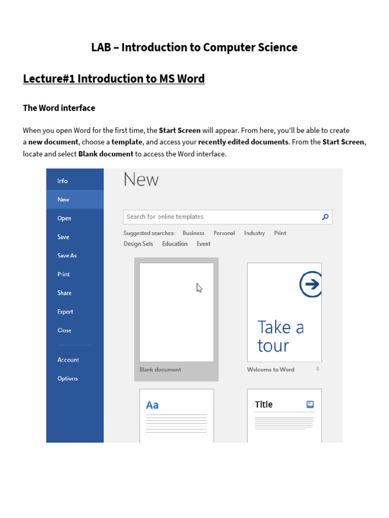 MS Word Interface and Features Guide | PDF | Microsoft Word | Software
