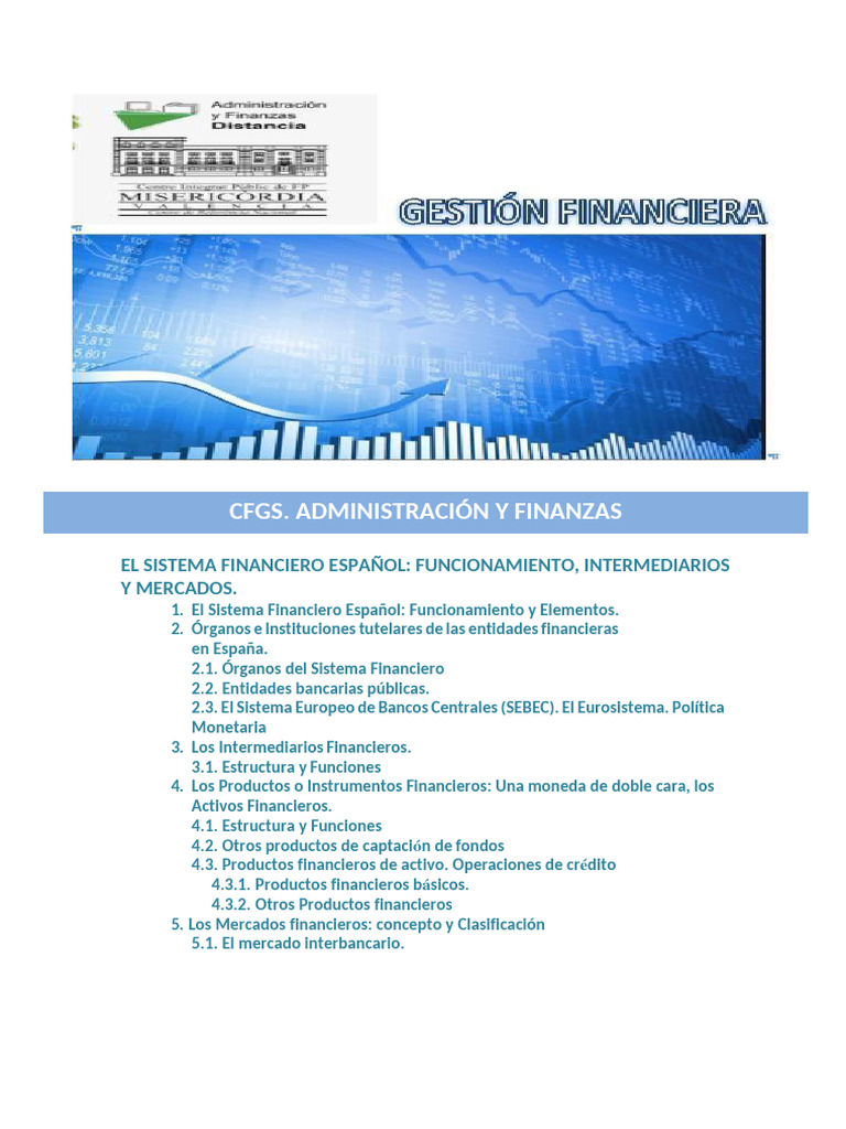 Funcionamiento del Sistema Financiero Español | PDF | Banco central ...