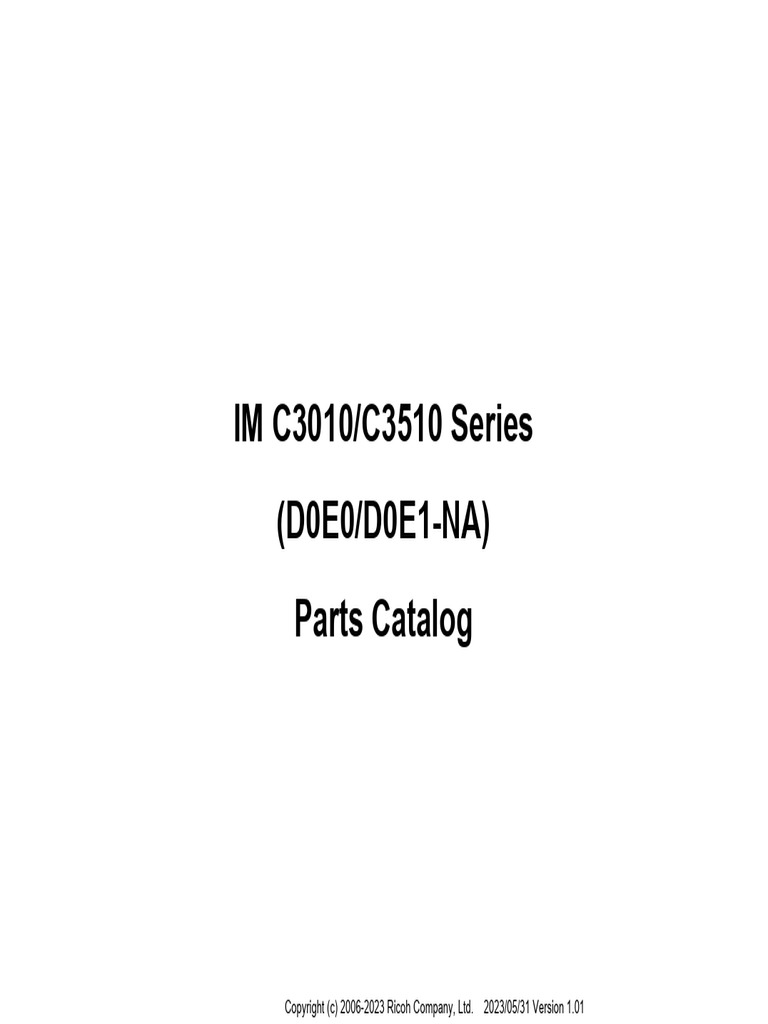 Im C3010.3510 Partes | PDF | Equipment | Manufactured Goods