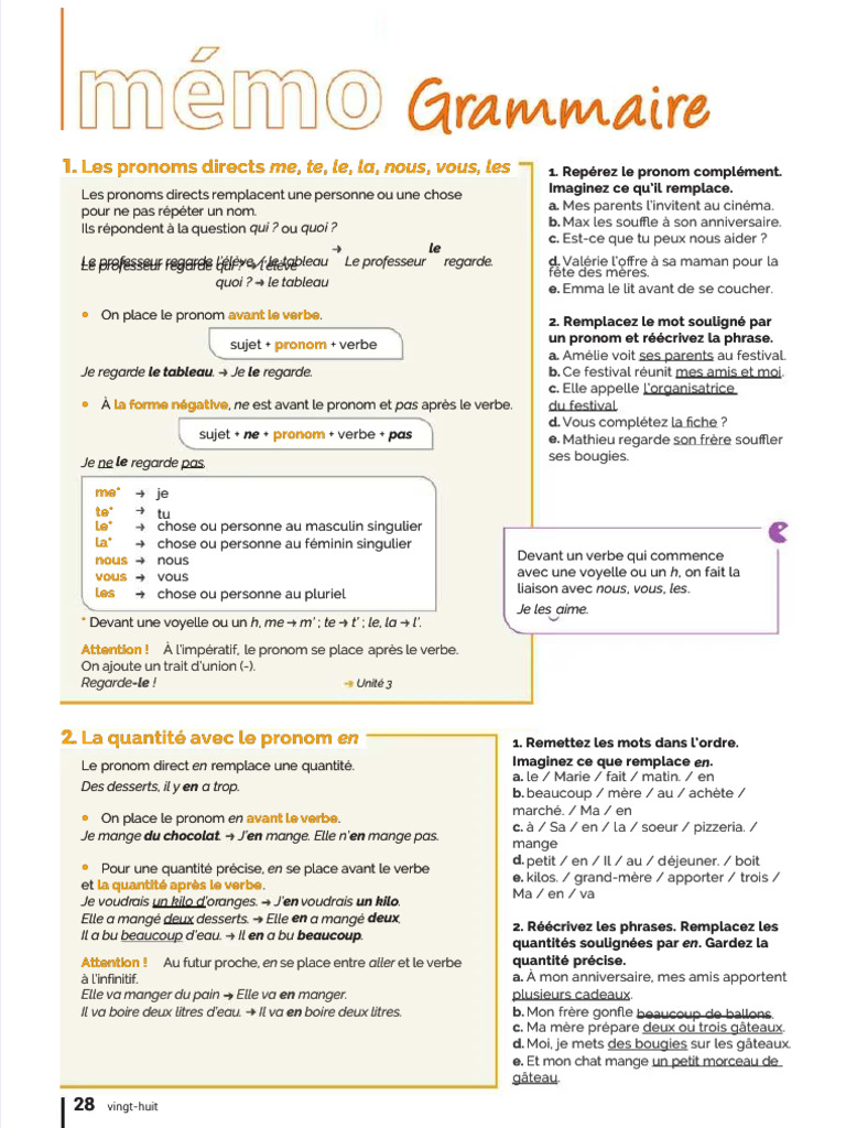 PDF A2 Livre Memo Grammaire Compress | PDF | Question | Morphologie