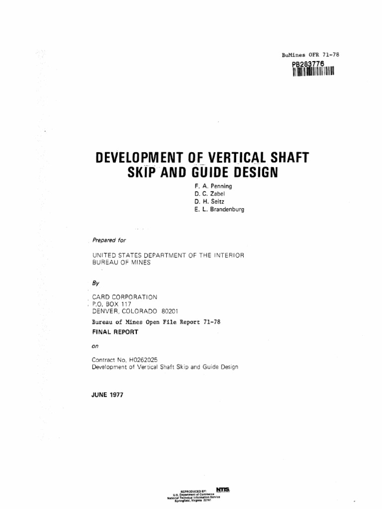 Development of Vertical Shaft Skip and Guide Designs | PDF | Mining | Force