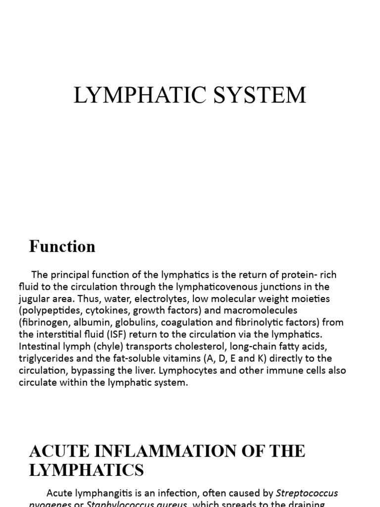Lymphatic Disorders | PDF | Lymphatic System | Medical Specialties