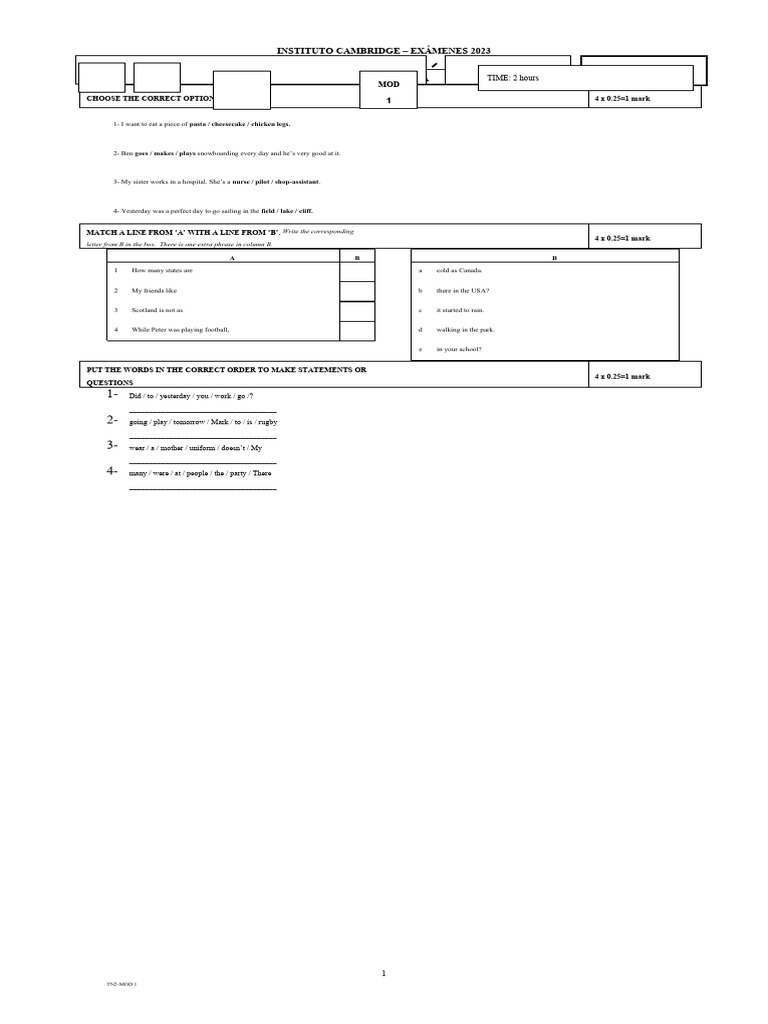 2023 TN2 Mod 1 | PDF | Trick Or Treating