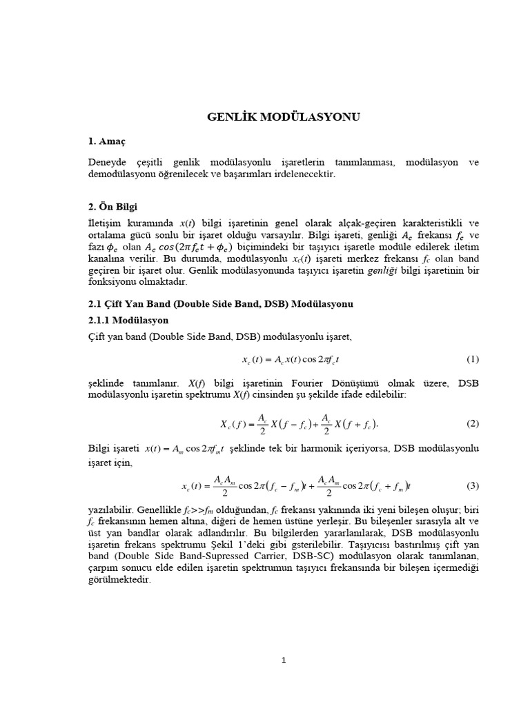 Genlik Demodülasyonu Temel Bilgiler | PDF