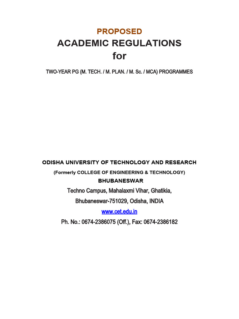 PG Program Regulations Guide | PDF | Academic Degree | Academic Term