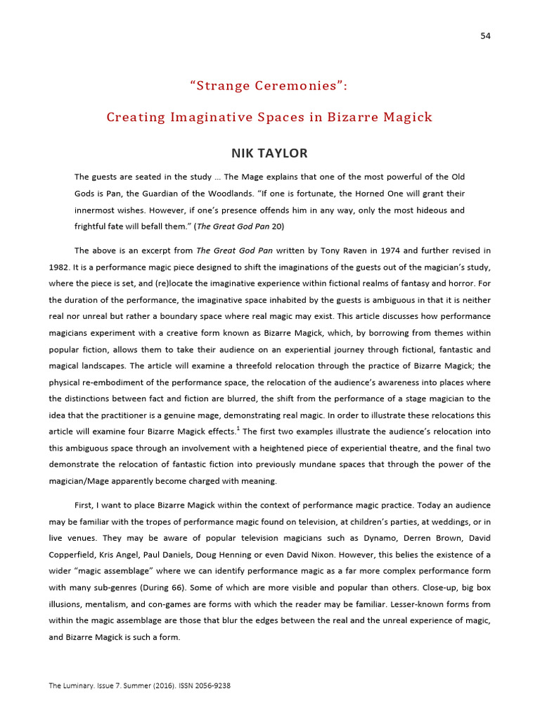 Article 4 | PDF | Magic (Illusion) | Cthulhu