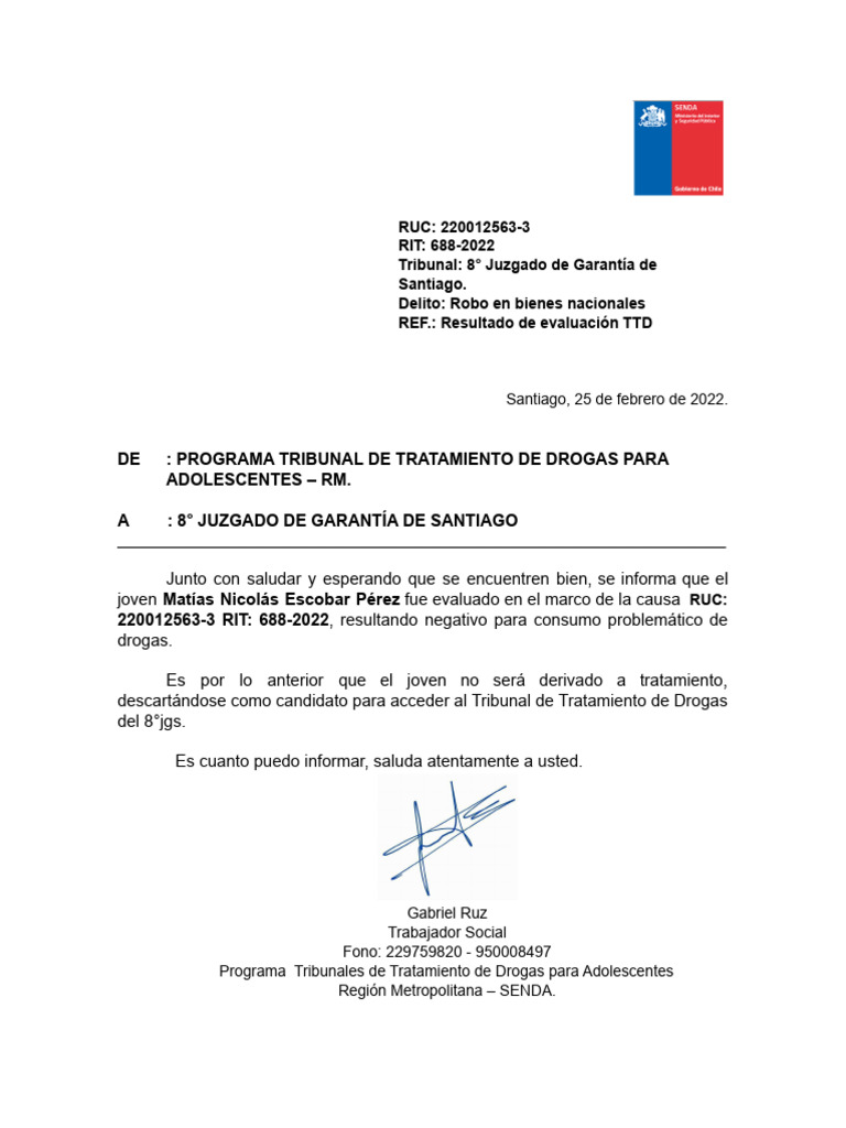 evaluación - TTD Matías Escobar feb 2022.docx | PDF